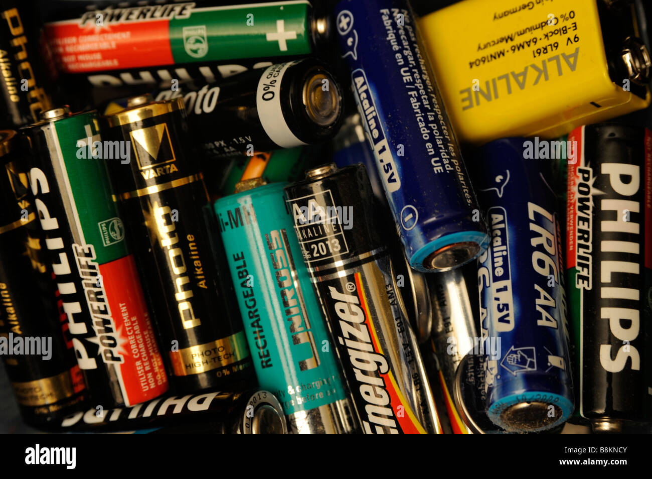 Battery collection for recycling Stock Photo - Alamy