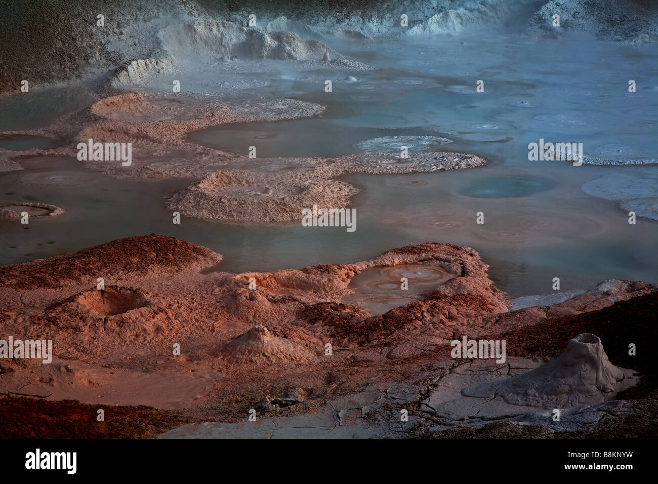 Fountain Paint Pots, Geyser area Yellowstone National Park Stock Photo ...