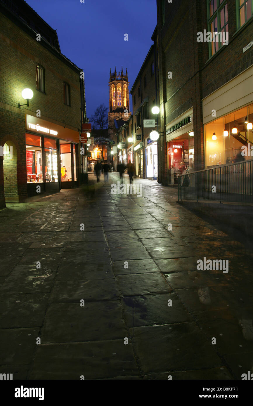 City of York, England. Coppergate Shopping Centre with the lantern ...