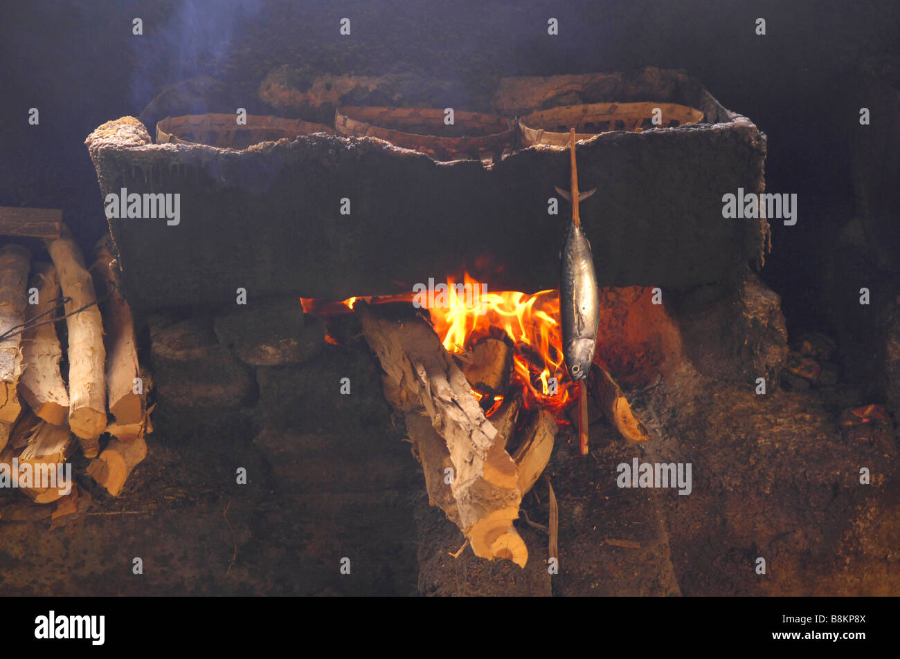 BBQ tuna fish nearby boiling tuna,Bali,Indonesia Stock Photo - Alamy