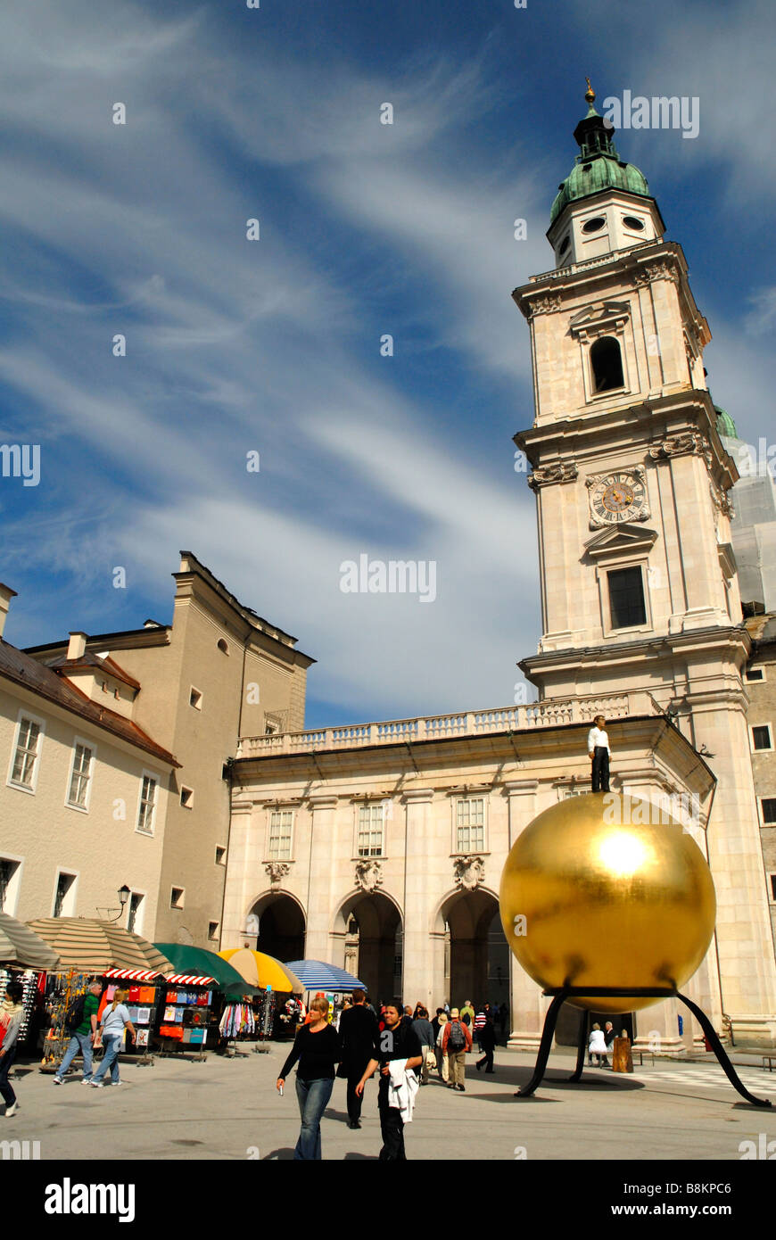 Domplatz in Salzburg in Austria Stock Photo - Alamy