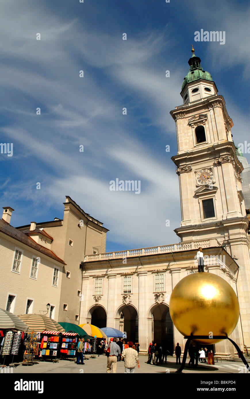 Domplatz in Salzburg in Austria Stock Photo - Alamy