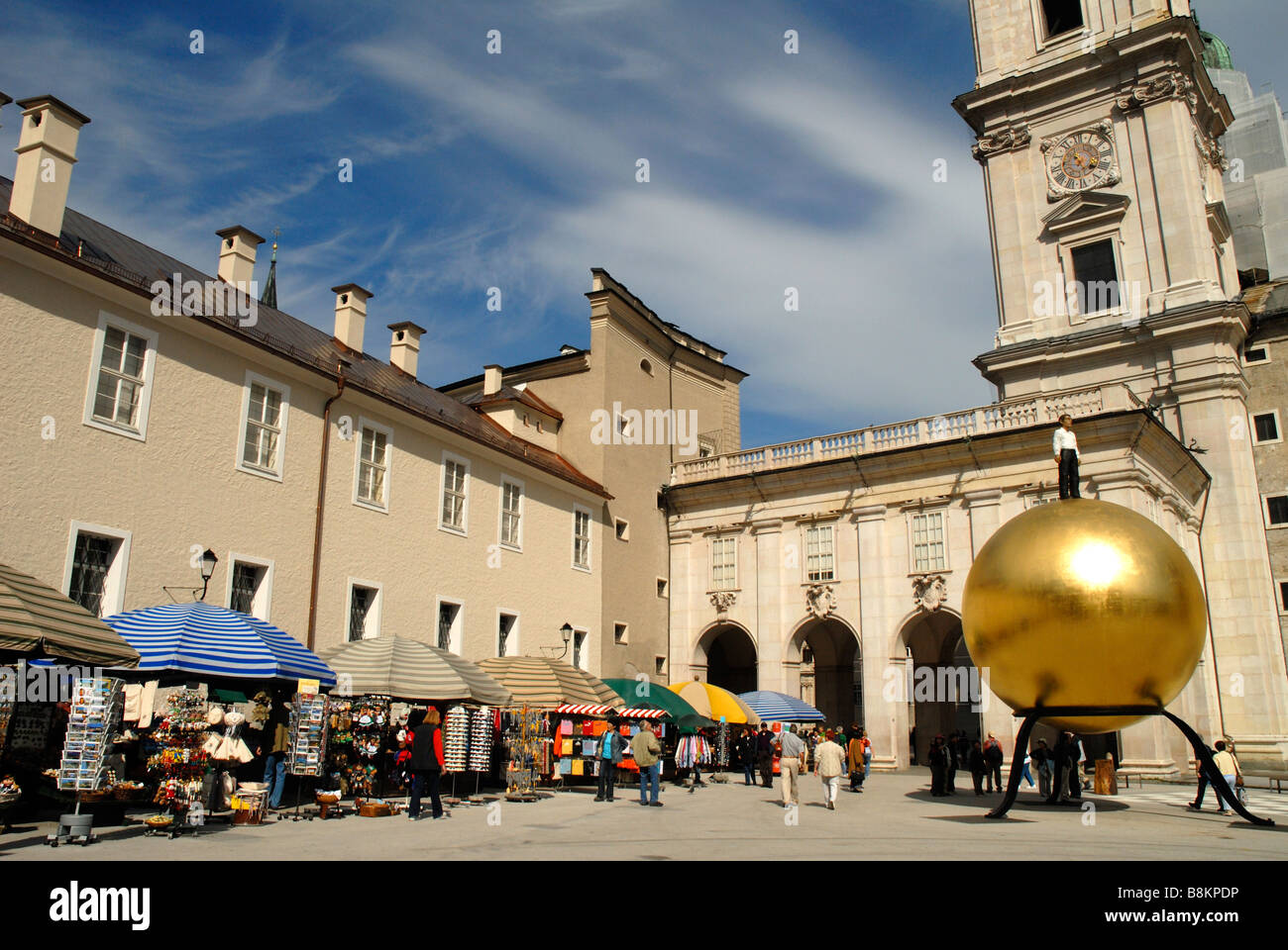 Domplatz in Salzburg in Austria Stock Photo - Alamy