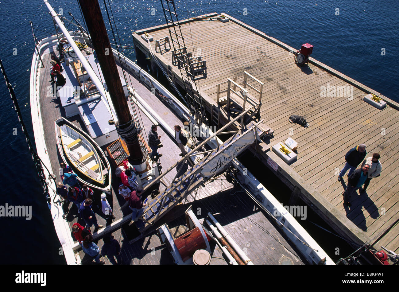 Restored wooden schooner, Gloucester, Massachusetts Stock Photo - Alamy