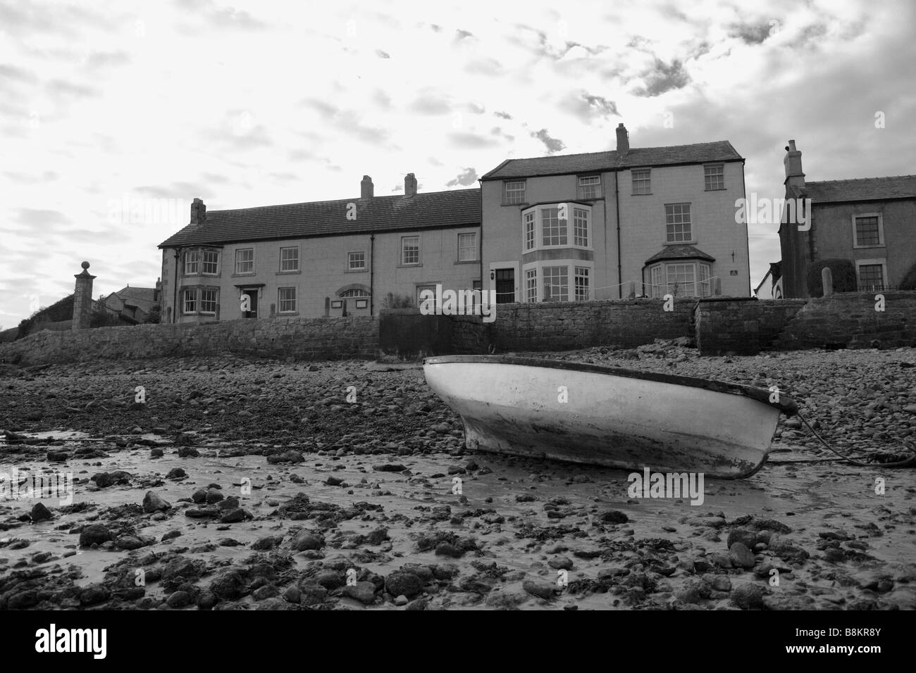 Boat at Sunderland Point, a small hamlet near Heysham, Lancashire, UK ...