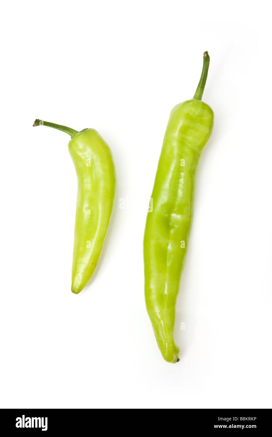 Carliston Peppers isolated on a white studio background Stock Photo - Alamy