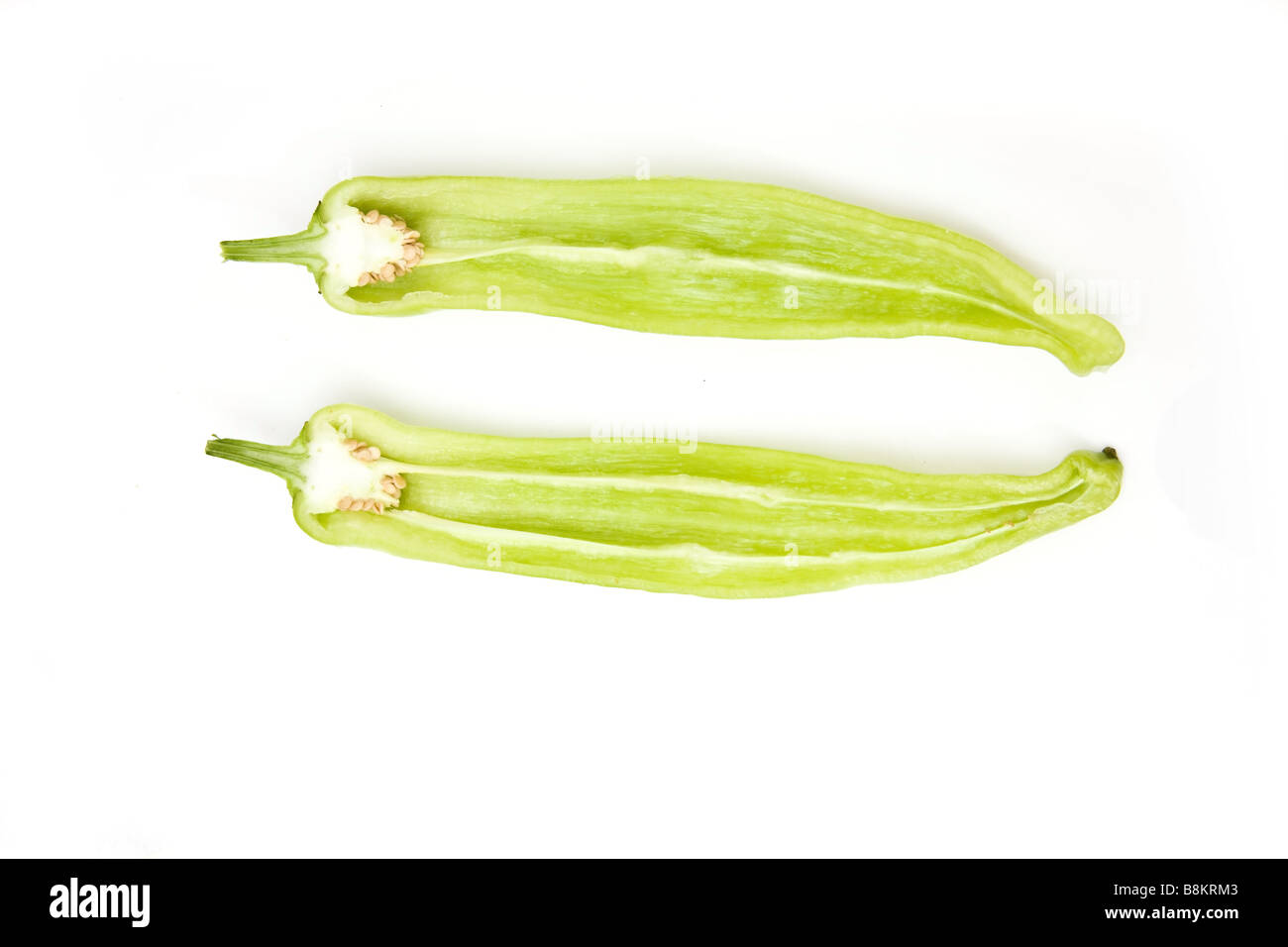 Carliston Peppers isolated on a white studio background Stock Photo - Alamy