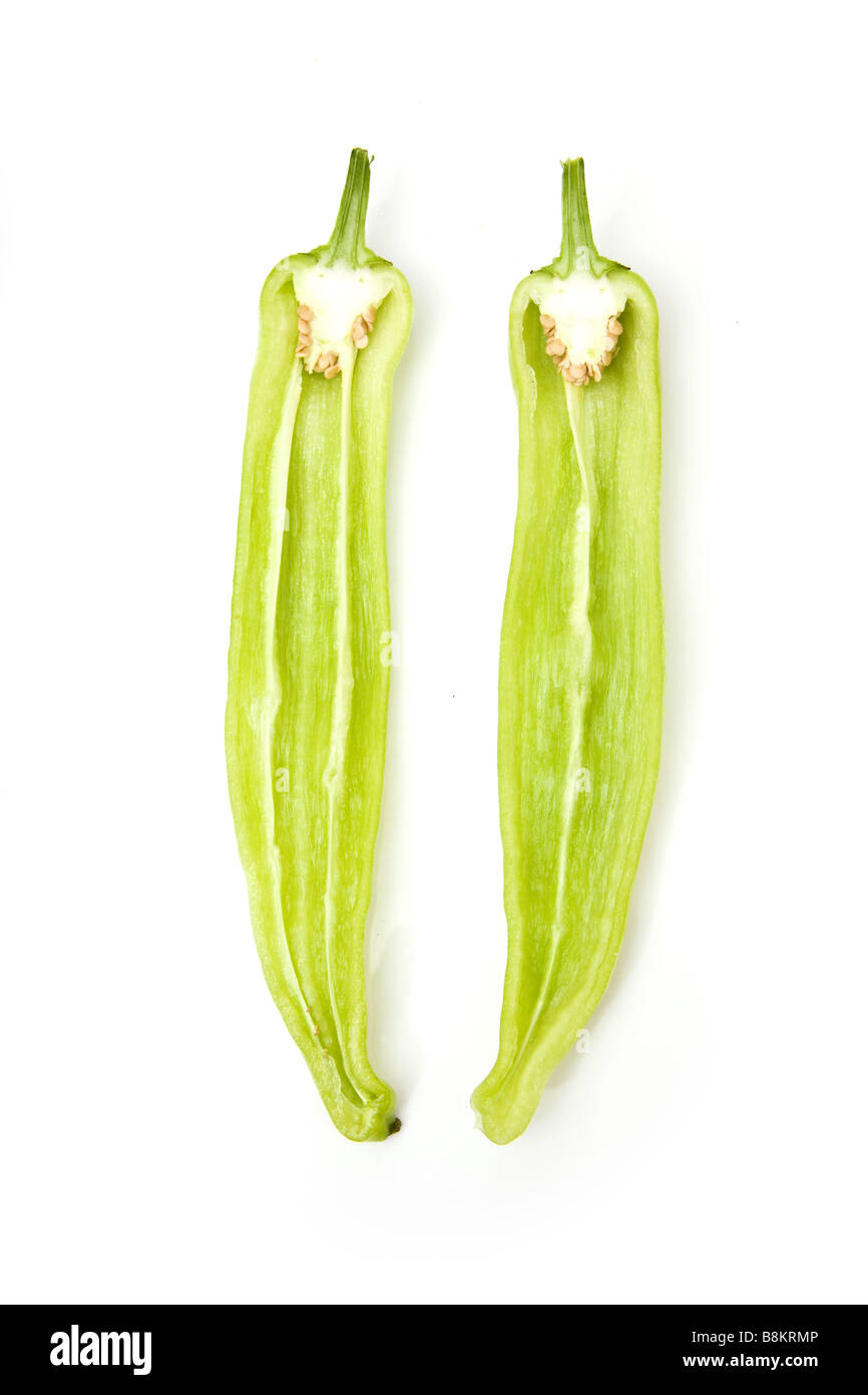 Carliston Peppers isolated on a white studio background Stock Photo - Alamy