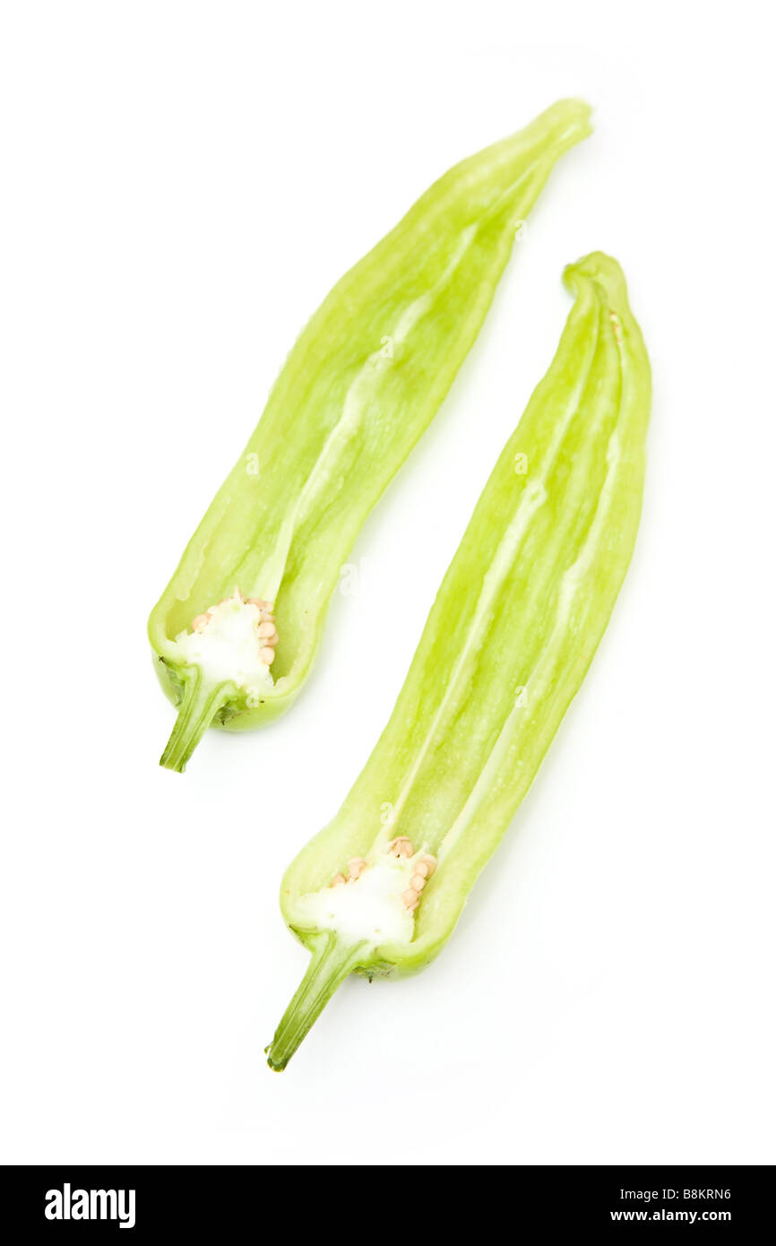 Carliston Peppers isolated on a white studio background Stock Photo - Alamy