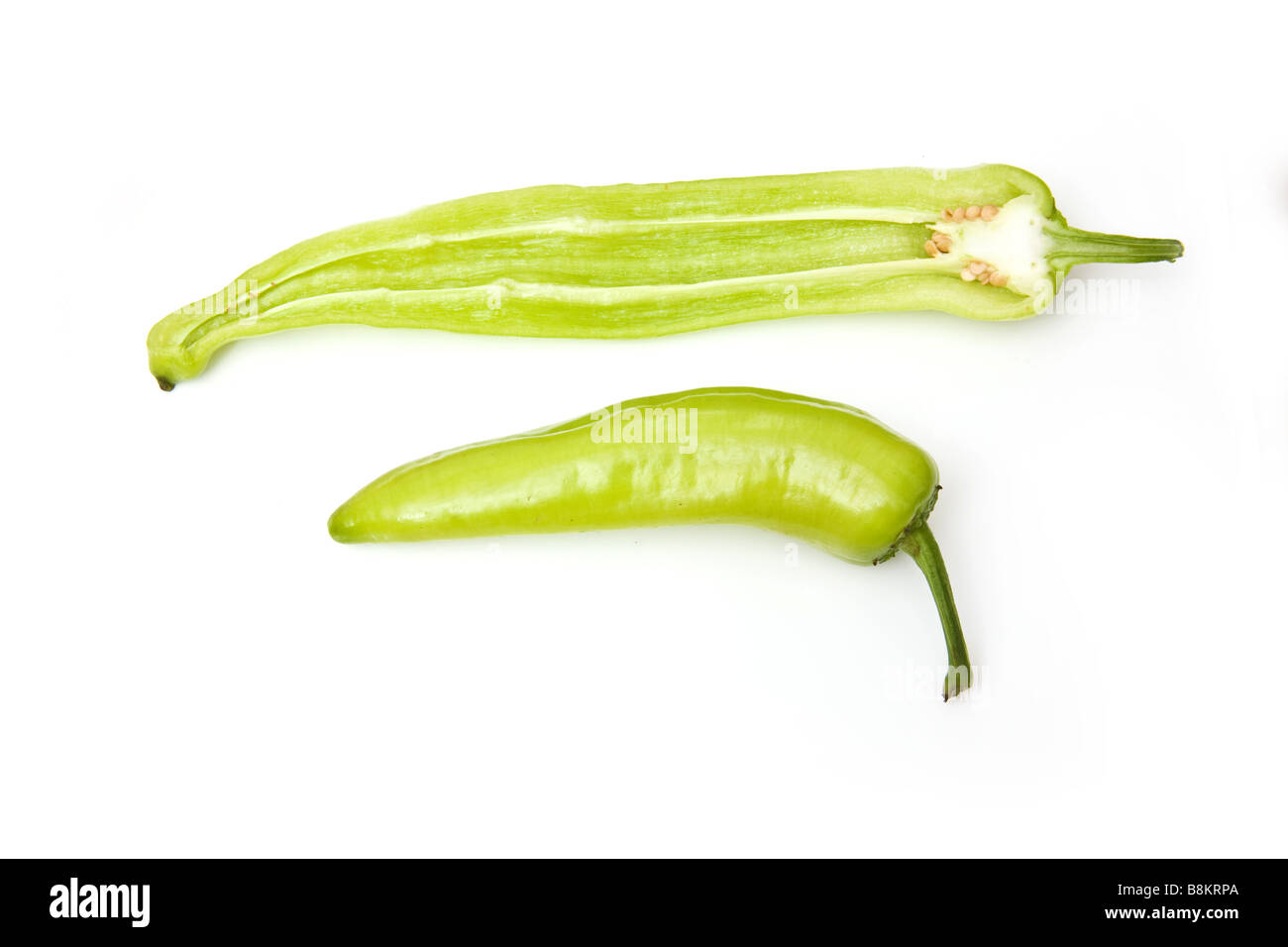 Carliston Peppers isolated on a white studio background Stock Photo - Alamy