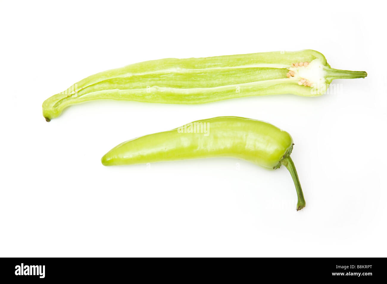 Carliston Peppers isolated on a white studio background Stock Photo - Alamy