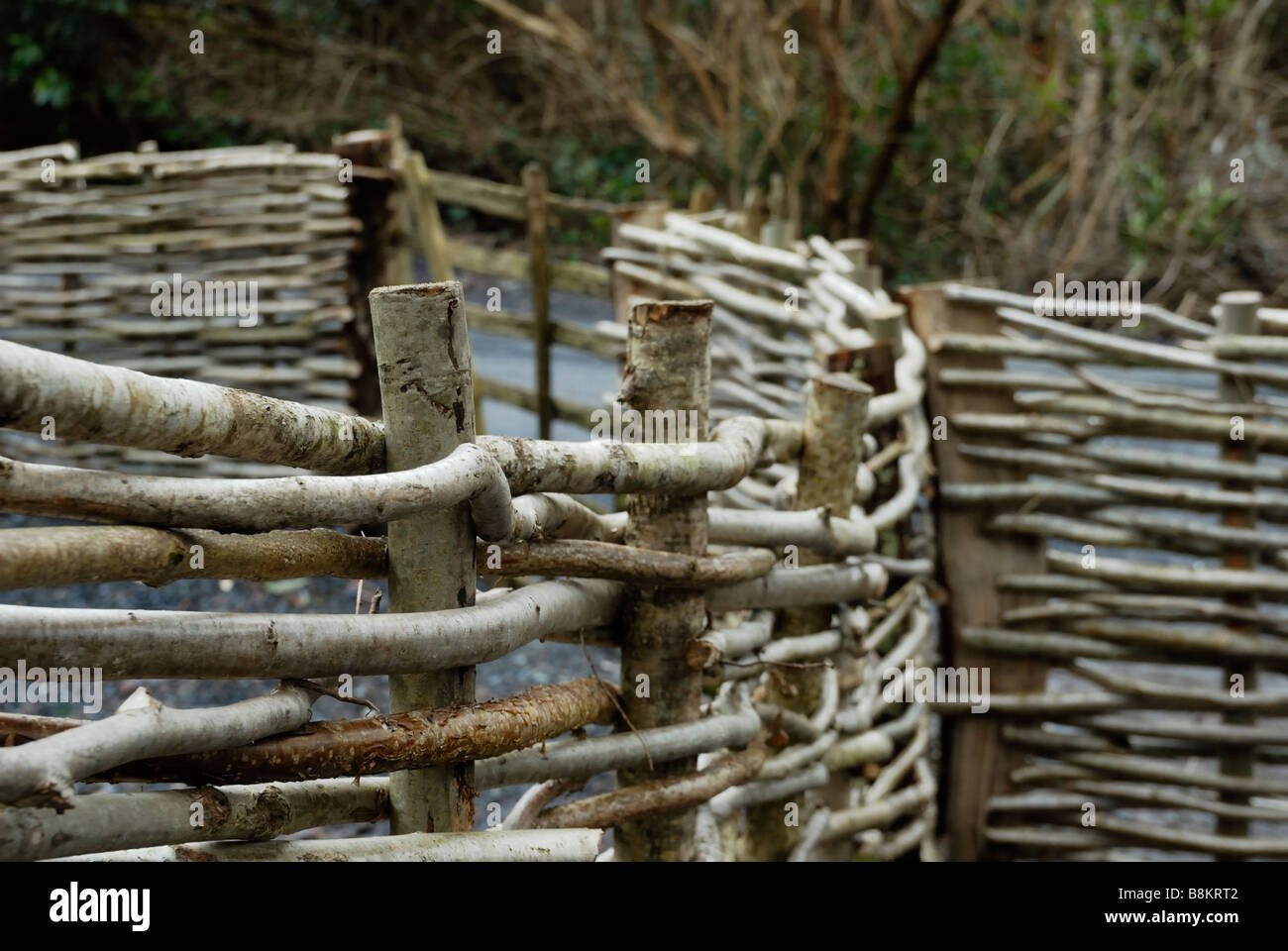 Hazel fence hi-res stock photography and images - Alamy