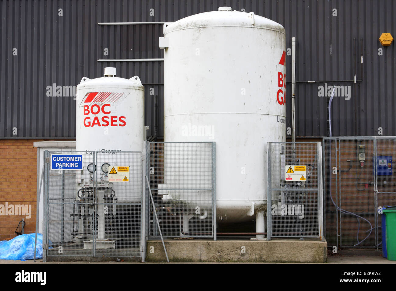 BOC Gas storage tanks on an industrial site in the U.K Stock Photo - Alamy