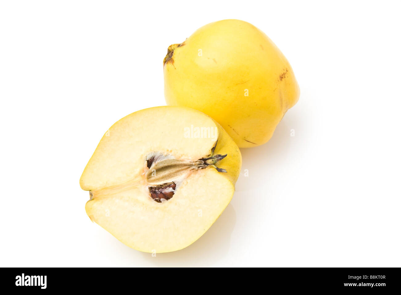 Quince isolated on a white studio background Stock Photo - Alamy