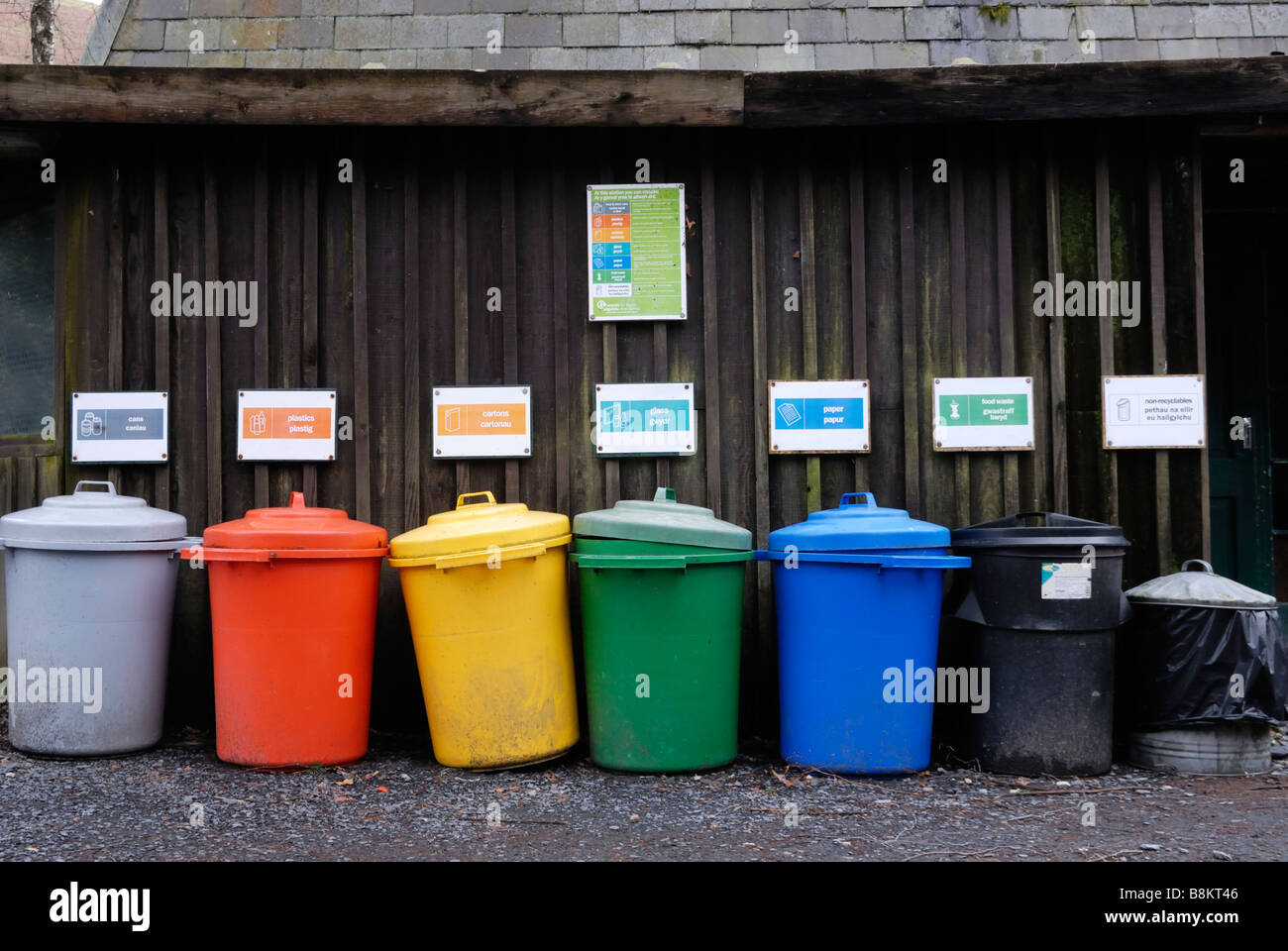 Welsh recycling waste bins hi-res stock photography and images - Alamy