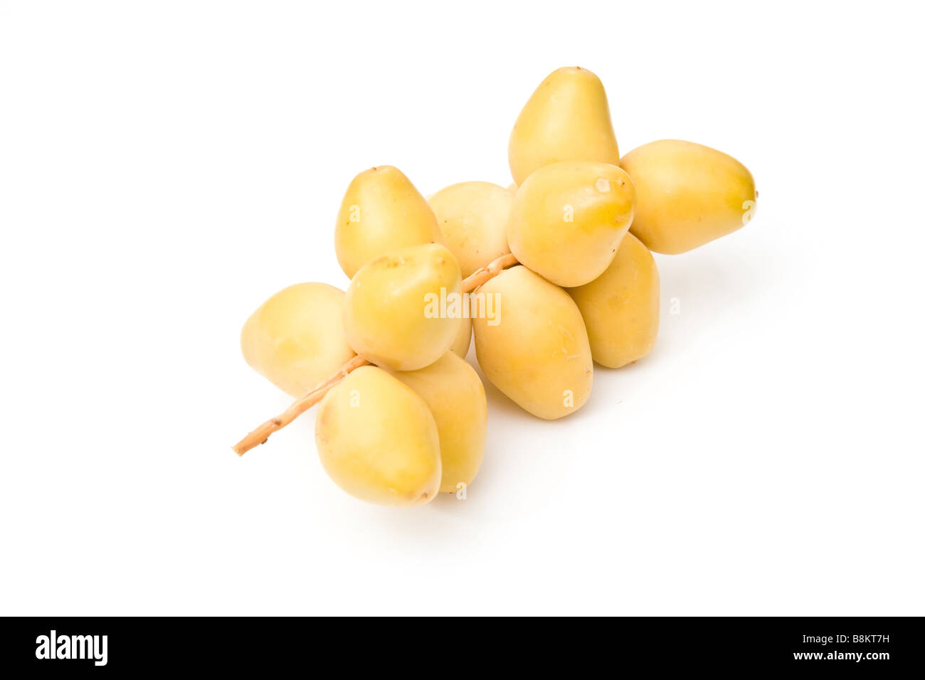 Fresh yellow dates isolated on a white studio background Stock Photo ...