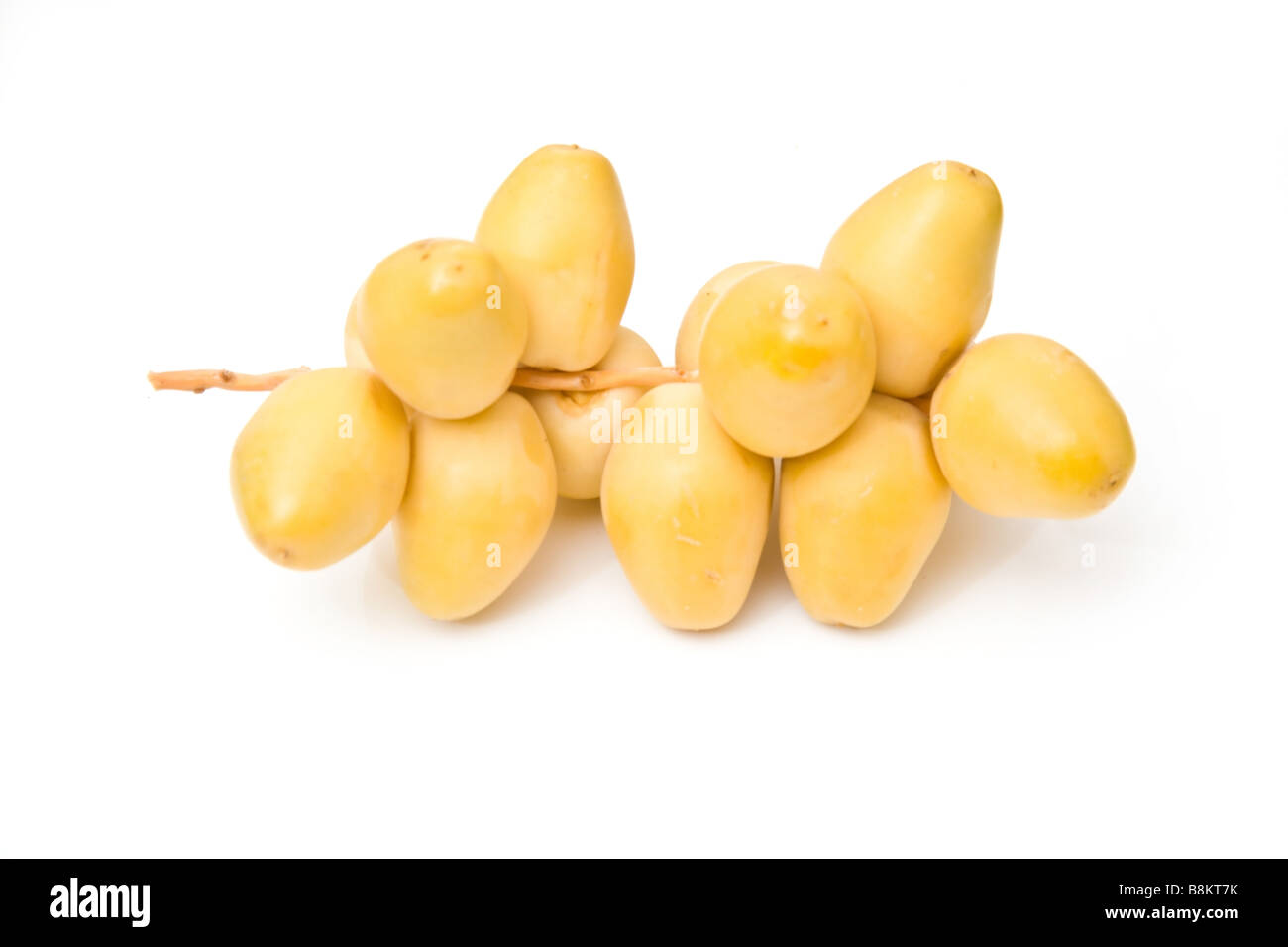 Fresh yellow dates isolated on a white studio background Stock Photo ...