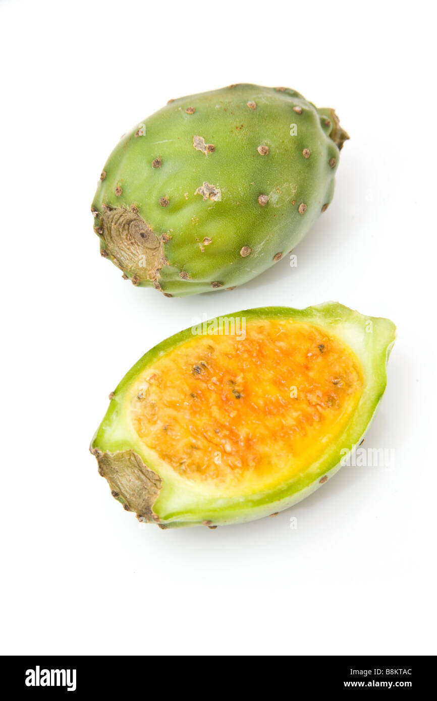 Prickly pear fruit isolated on a white studio background Stock Photo ...