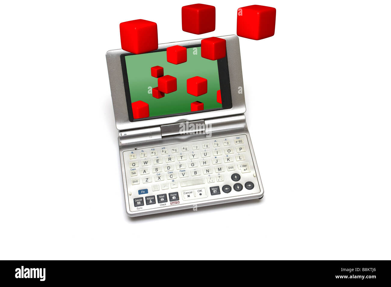 A concept for a futuristic PDA / Laptop which has a 3D display Stock ...