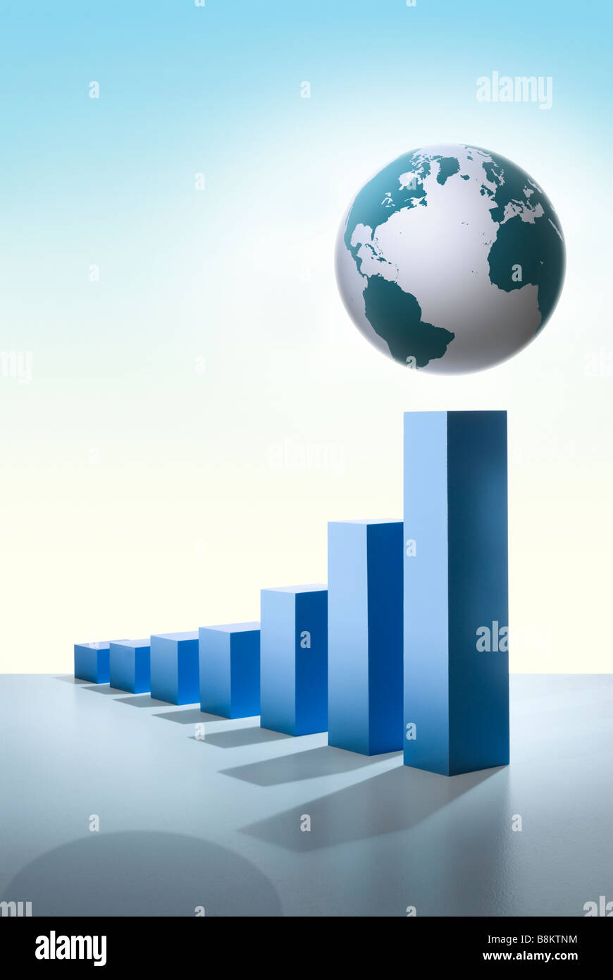 Globe and bar graph hi-res stock photography and images - Alamy
