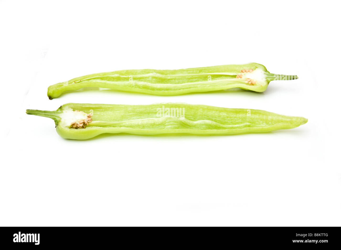 Carliston peppers isolated on a white studio background Stock Photo - Alamy