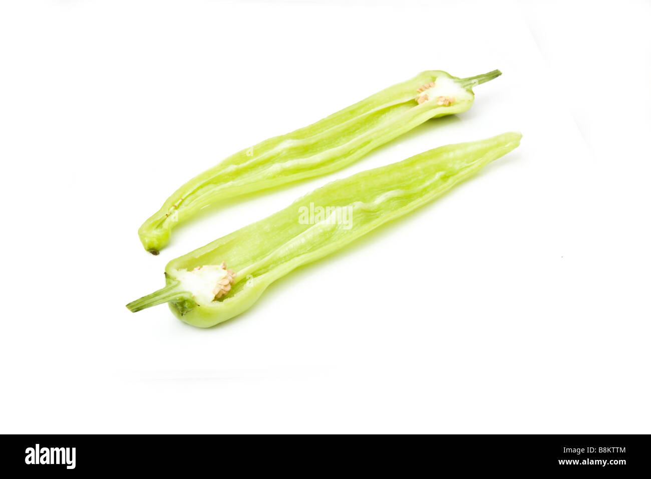 Carliston peppers isolated on a white studio background Stock Photo - Alamy