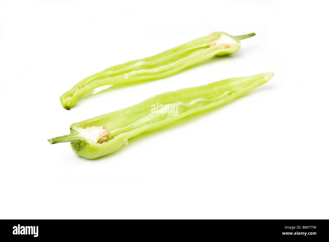 Carliston peppers isolated on a white studio background Stock Photo - Alamy