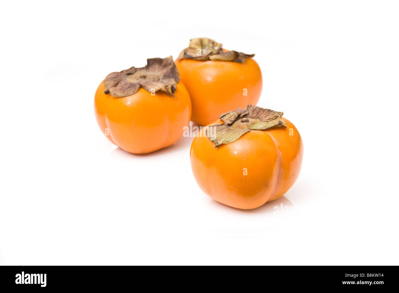 Sharon fruit or Persimon fruit isolated on a white studio background ...