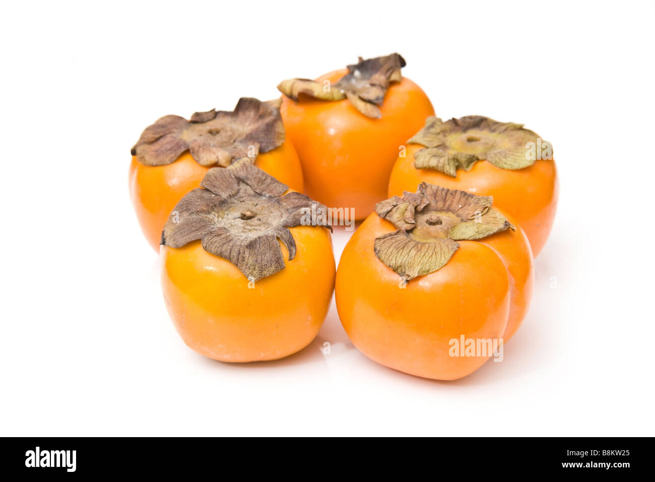 Sharon fruit or Persimon fruit isolated on a white studio background ...