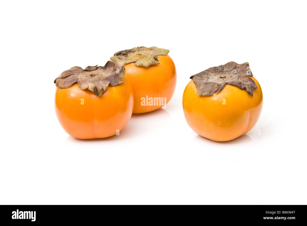 Sharon fruit or Persimon fruit isolated on a white studio background ...