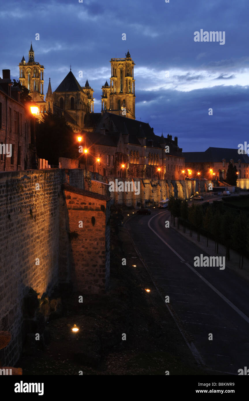 The medieval Cathedral in the old town of Laon France Stock Photo - Alamy