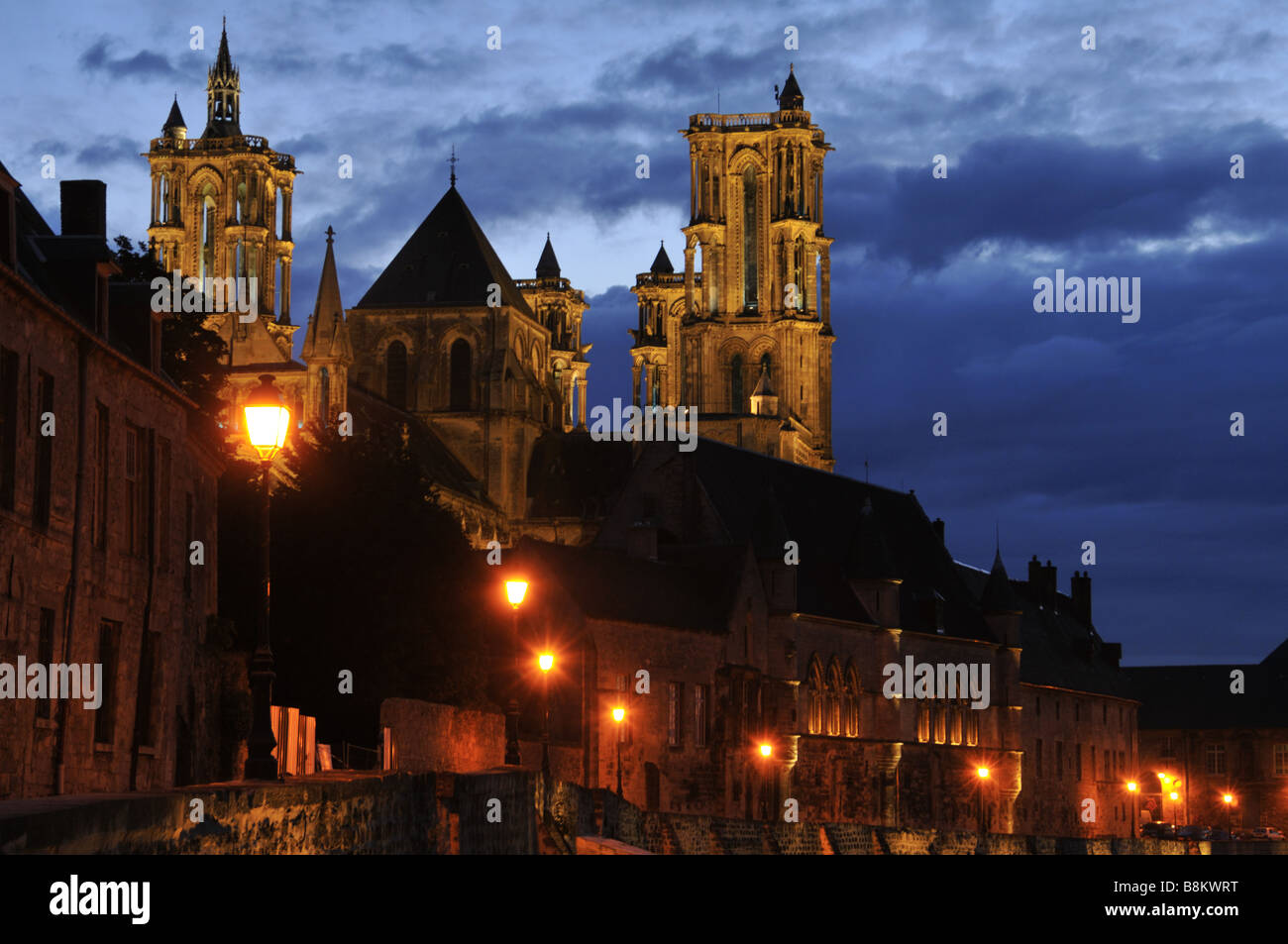 Medieval Cathedral of Laon France Stock Photo - Alamy