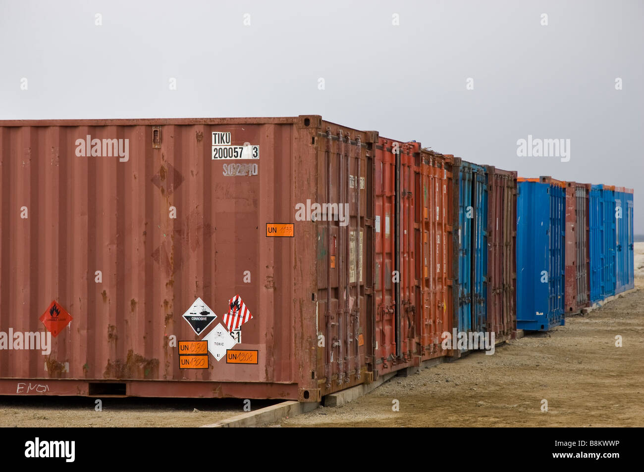 Cargo containers, Mario Zucchelli Station, Terra Nova Bay, Ross Sea ...