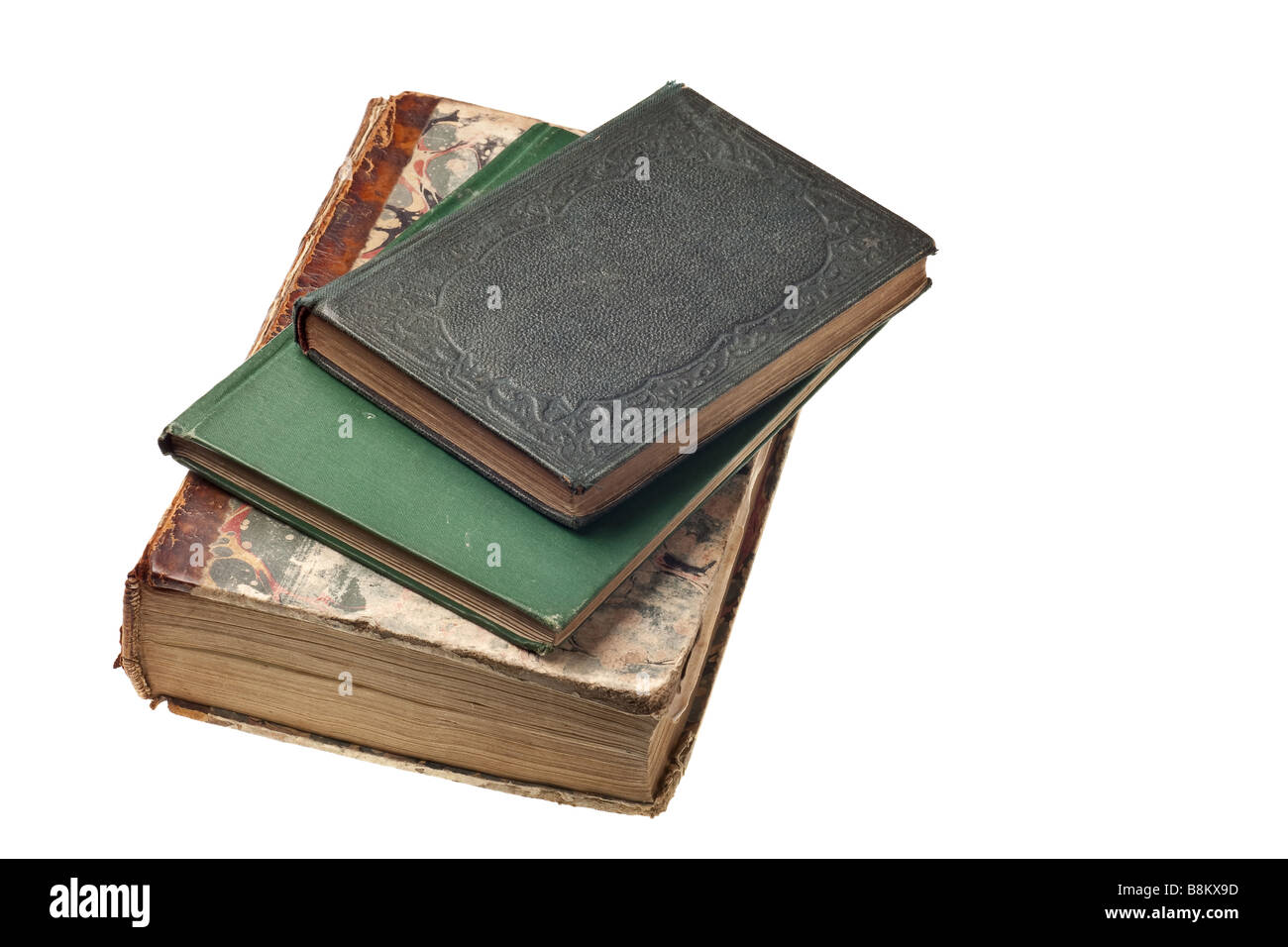 Closeup old books Cut Out Stock Images & Pictures - Alamy