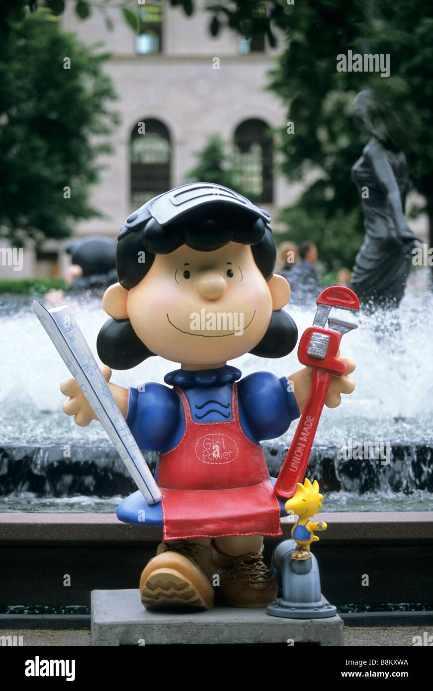 STATUE OF LUCY FROM THE CHARLES M. SCHULTZ COMIC STRIP. ST. PAUL ...