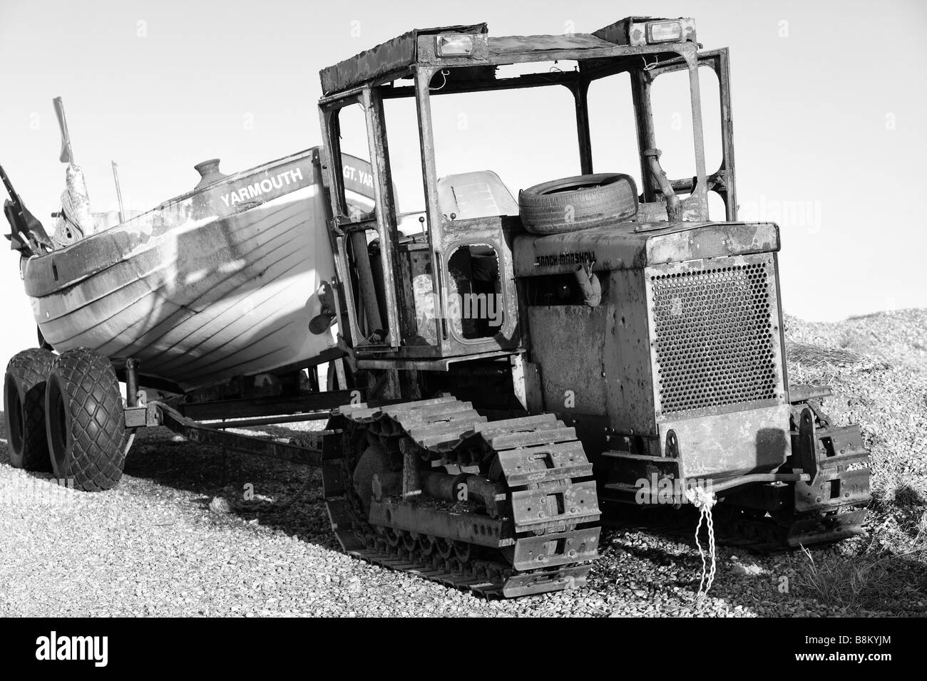 [Rusting Bulldozer] used for towing fishing boats up the Beach ...