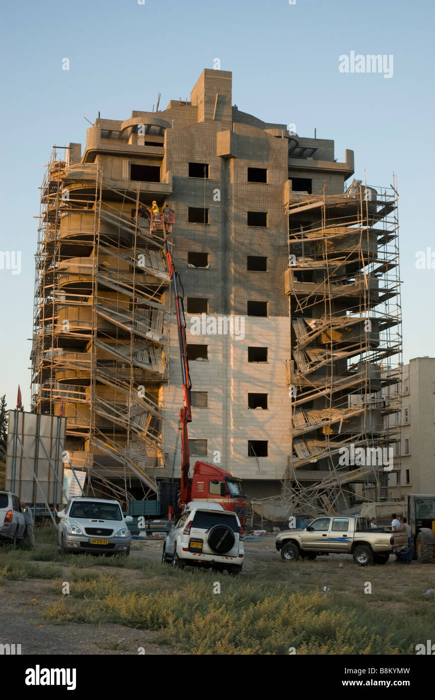 Israel Haifa a construction site of a residential apartment building ...