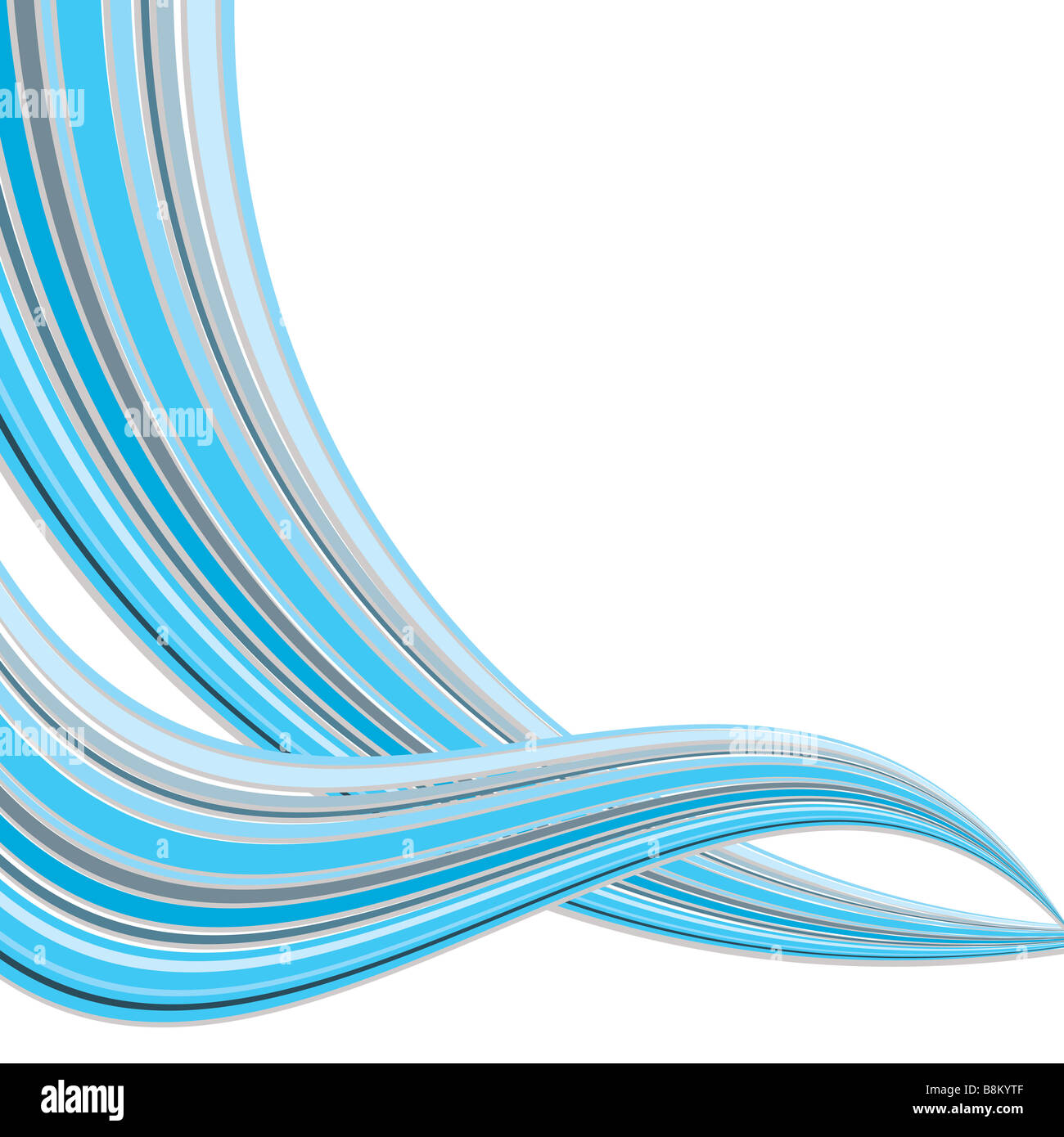 Flowing blue strip line background with copy space Stock Photo - Alamy