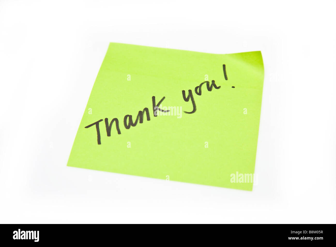 Thanks you post it notes isolated on a white studio background Stock ...