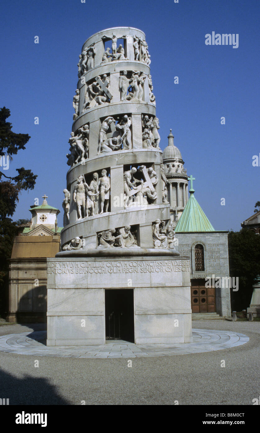 cimitero monumentale monumental cemetery Milan Italy Stock Photo - Alamy