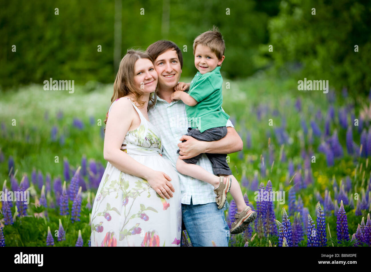 Romantic photo of young attractive expecting family Stock Photo - Alamy