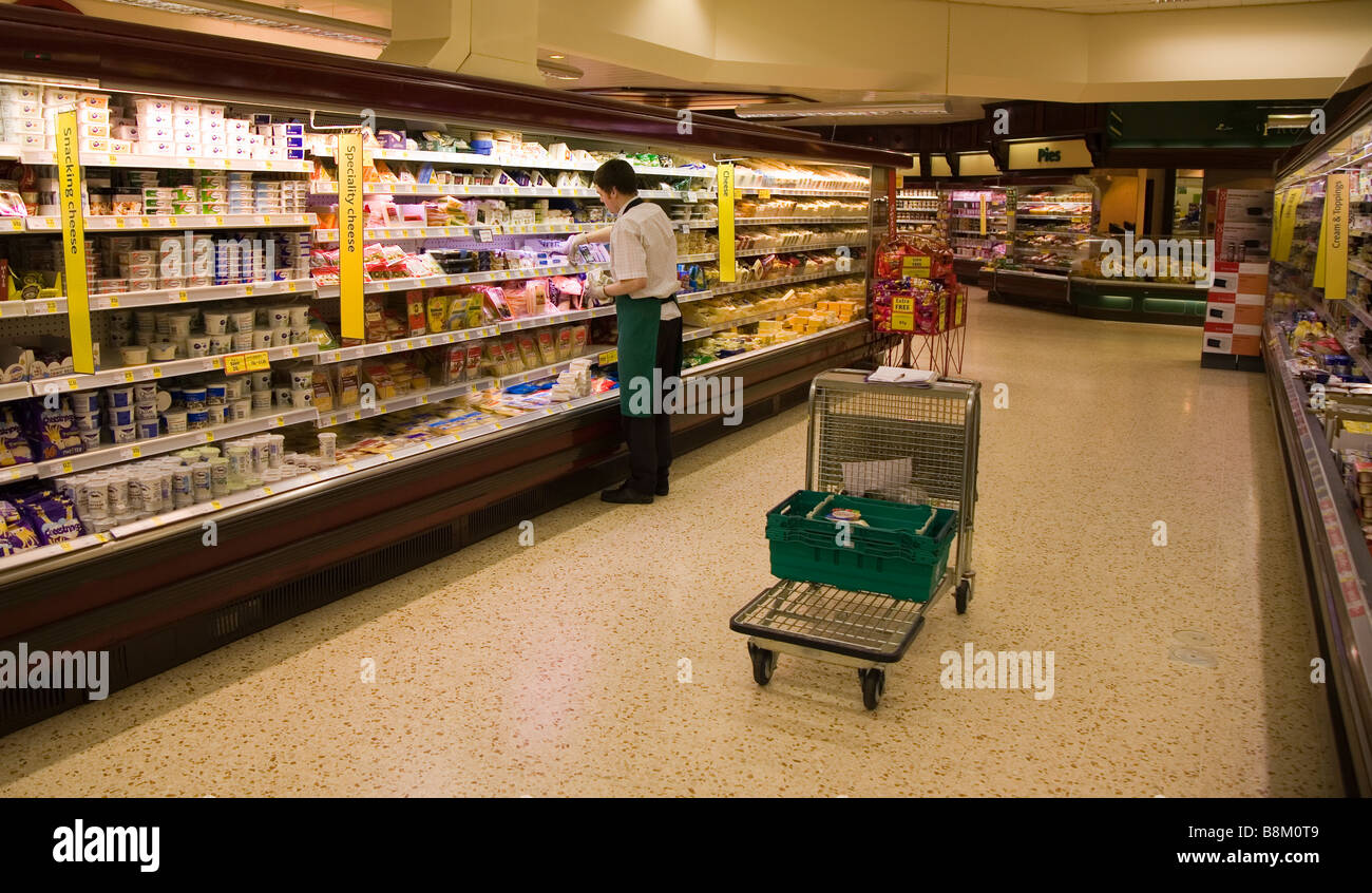Supermarket Dairy Display Stock Photo - Alamy
