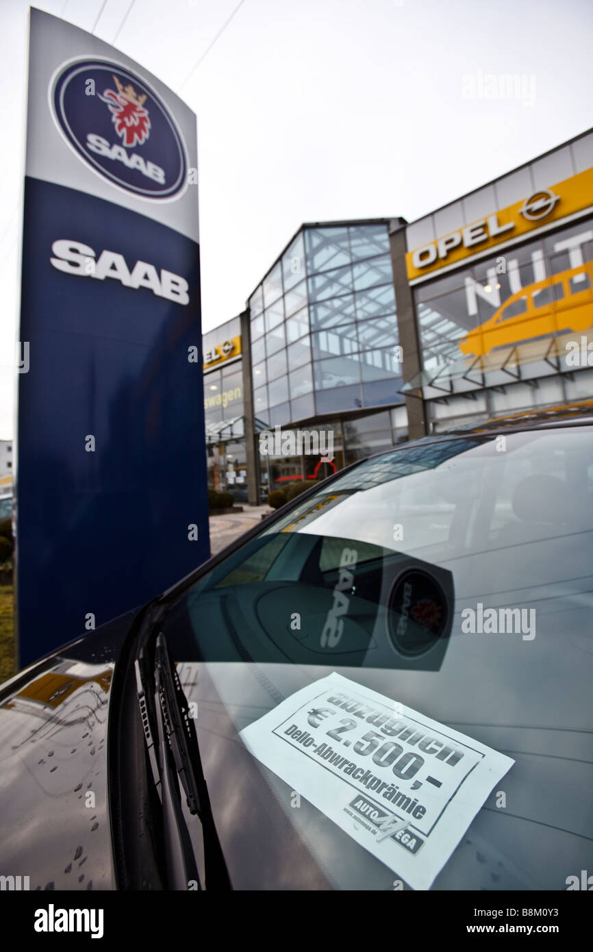 A new Opel vehicle sits on the lot at the Dello Opel dealership in ...