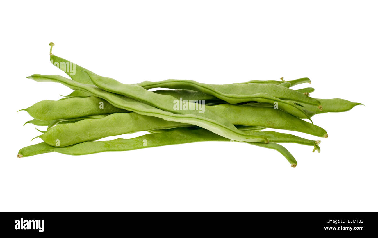 fresh common beans isolated on a white background Stock Photo - Alamy