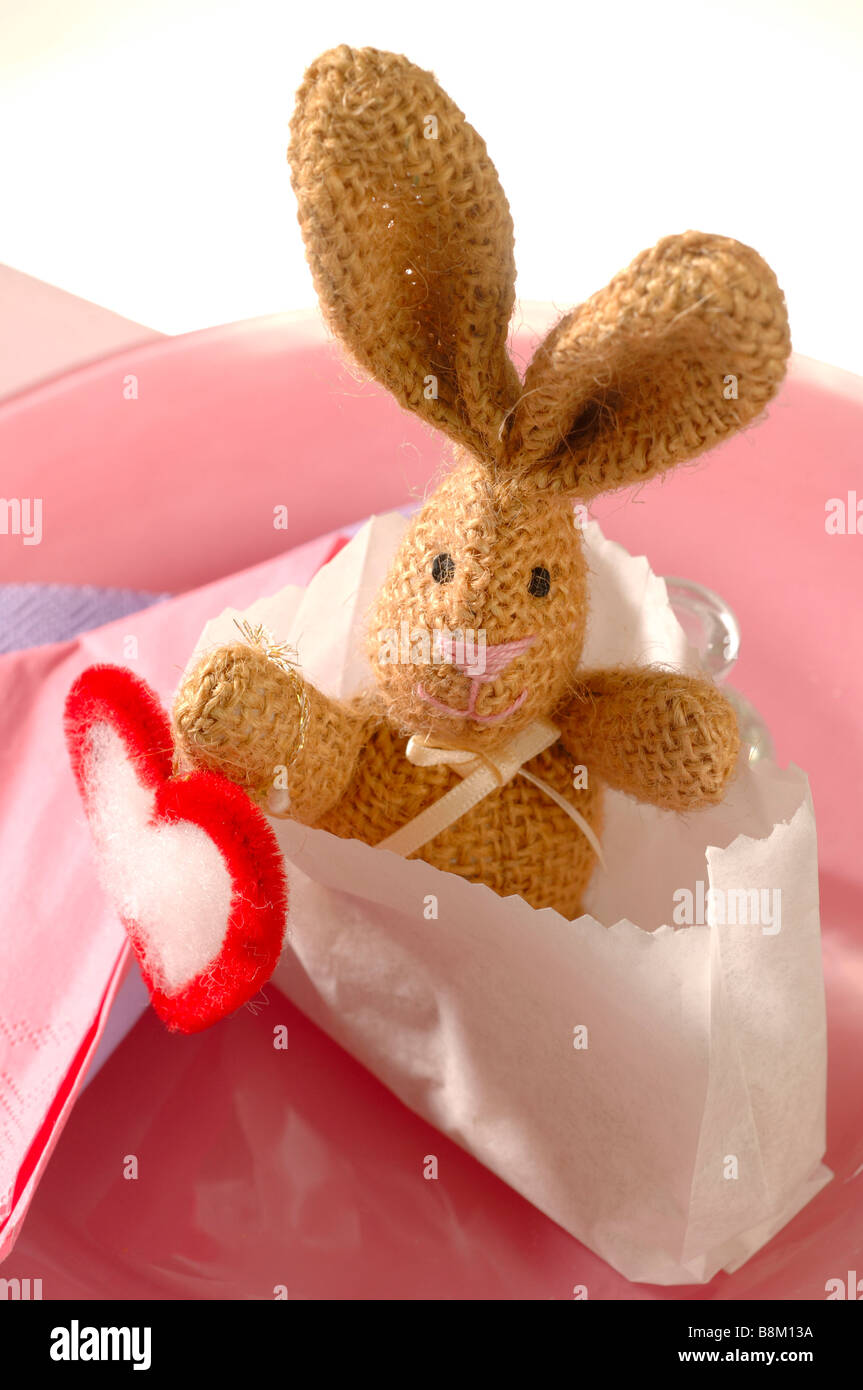 Fluffy easter bunny Stock Photo - Alamy