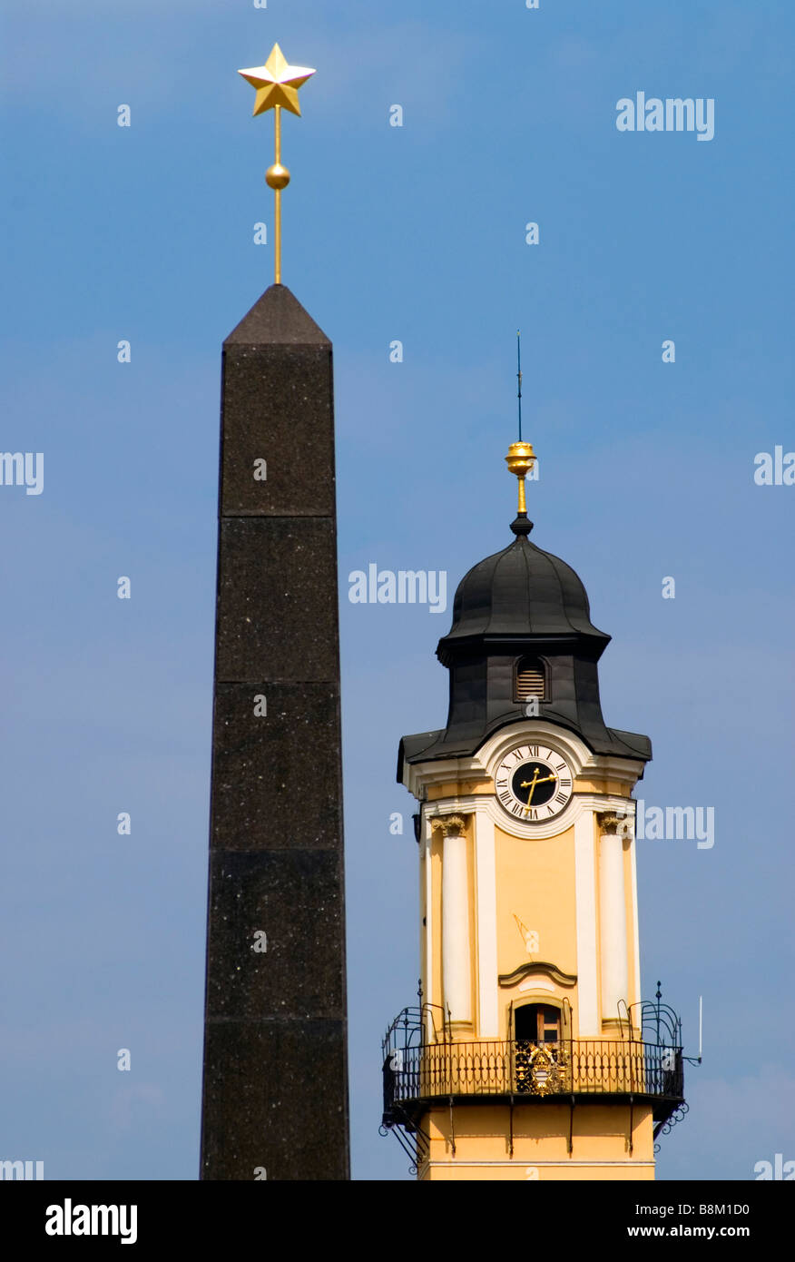 The soviet monument on central square of Banska Bystrica and the ...