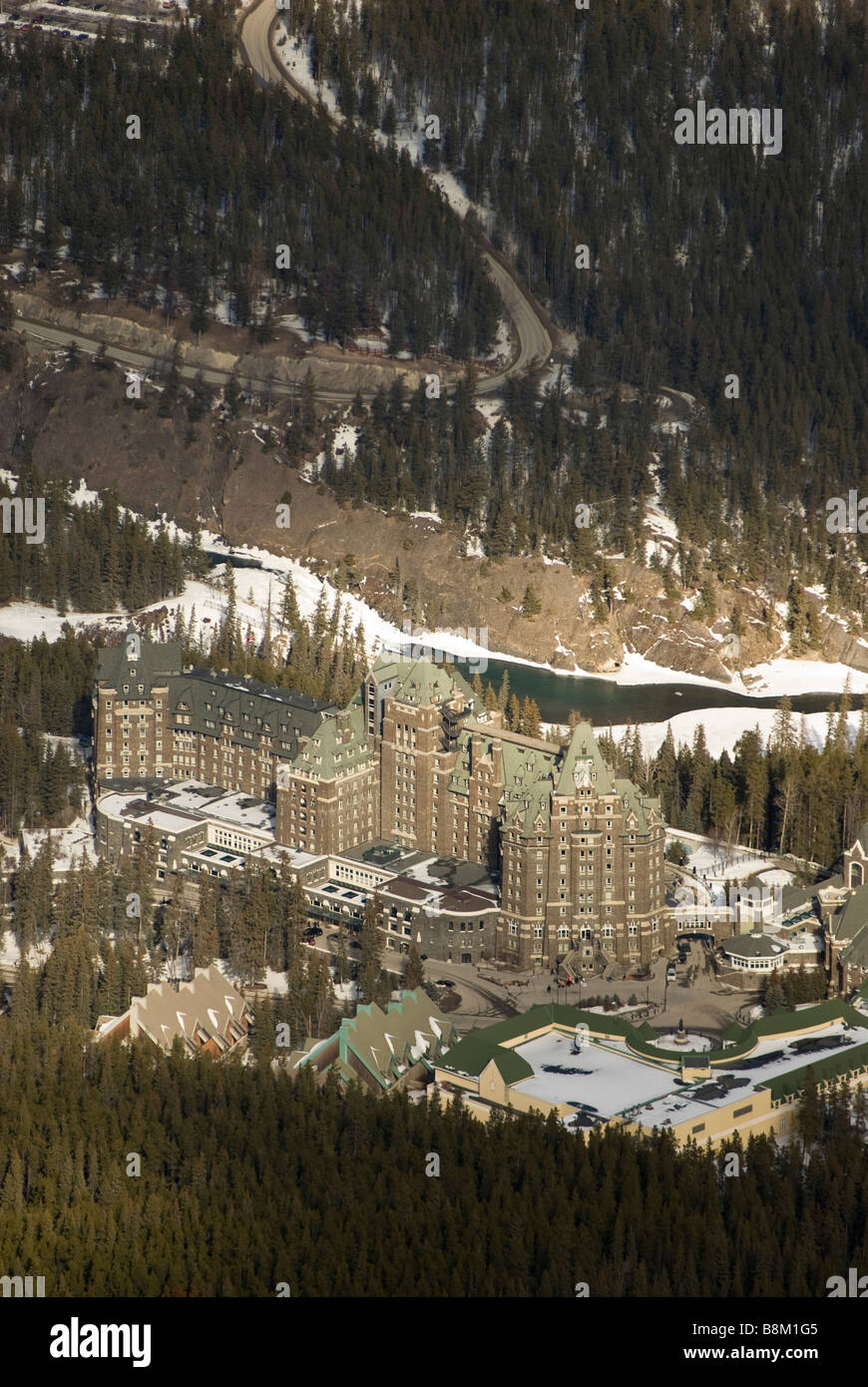 Fairmont Banff Springs from the Banff Gondola and Scenic Overlook ...