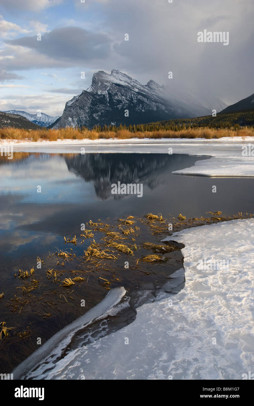 Mount Rundle from Vermilion Lakes in Banff National Park, Alberta ...