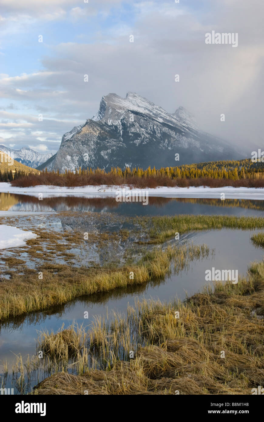 Mount Rundle from Vermilion Lakes in Banff National Park, Alberta ...