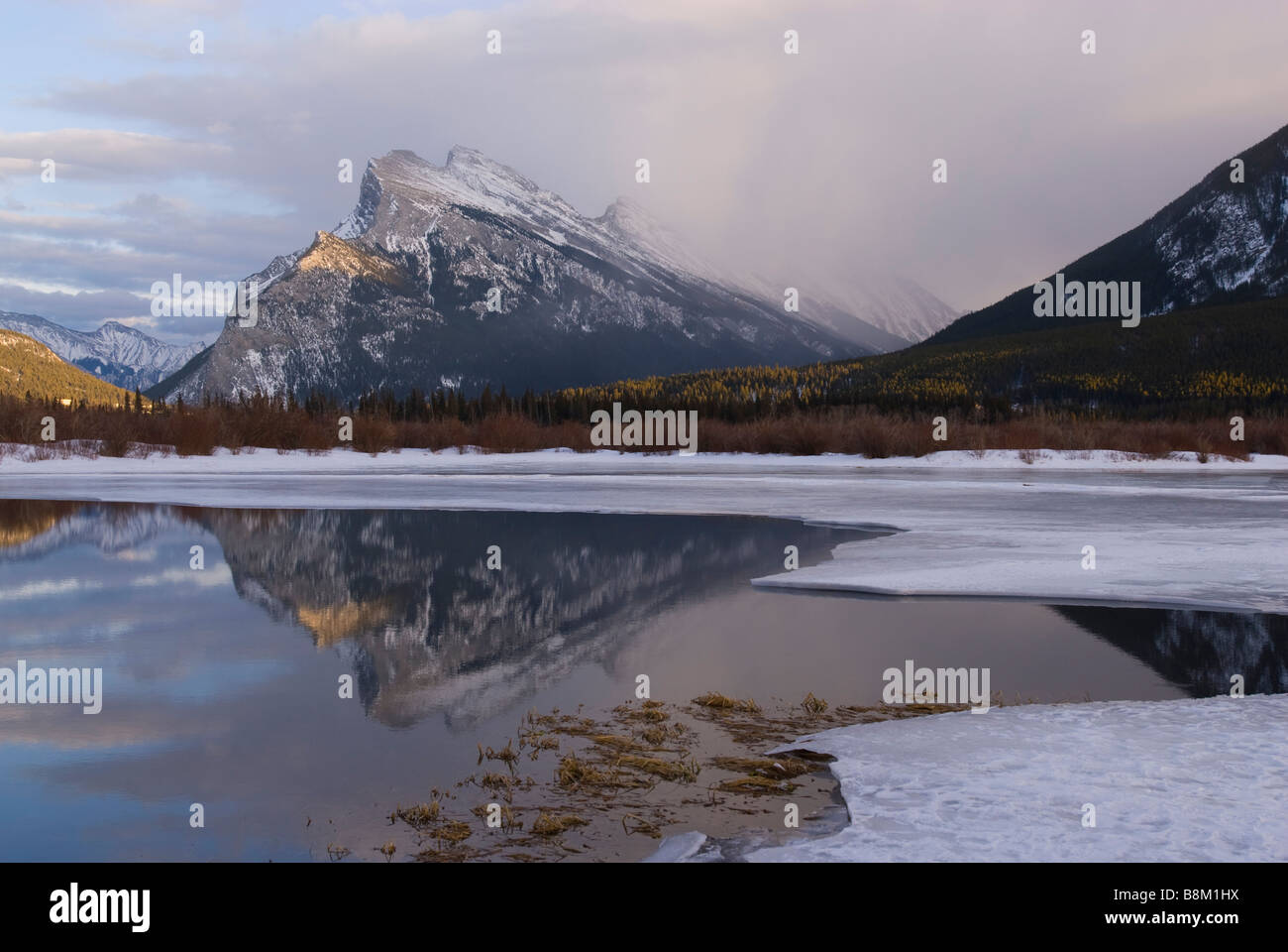 Mount Rundle from Vermilion Lakes in Banff National Park, Alberta ...